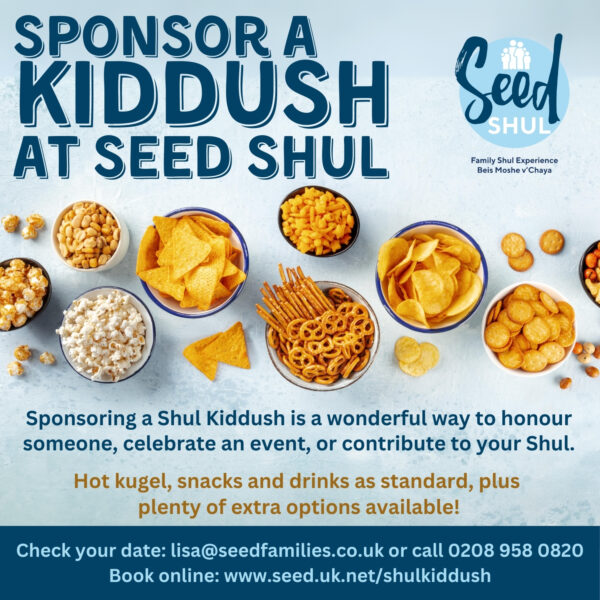 Sponsor a Kiddush at Seed Shul – Seed – Adult and Family Jewish ...